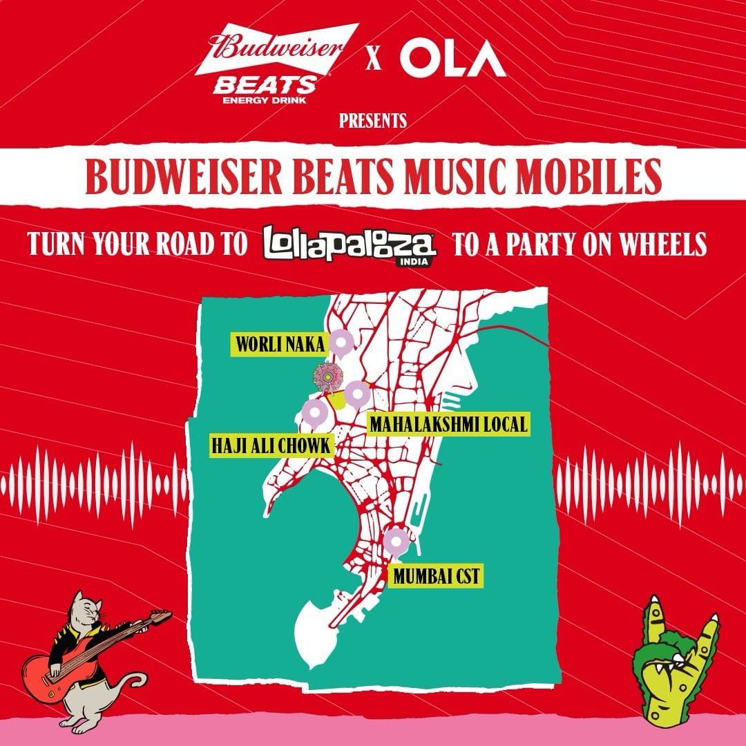 Budweiser Partners Ola to offer Lollapalooza India attendees free, fun ...