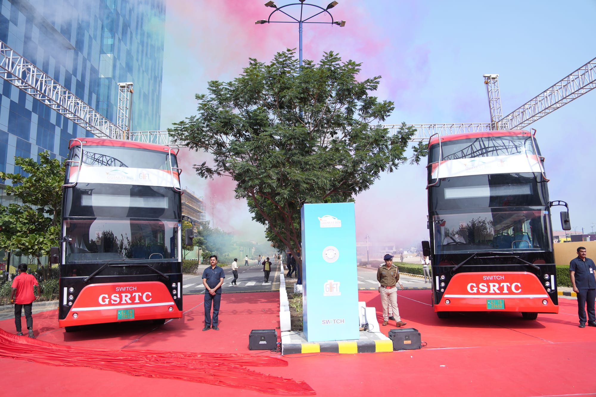GSRTC flags off SWITCH EiV 22 Double Decker buses as part of order for ...